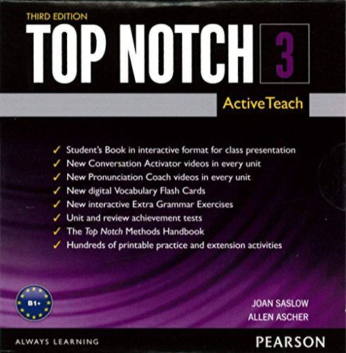 Top Notch 3rd Edition - Active Teach (DVD-ROM) (Level 3) by Joan Saslow ...