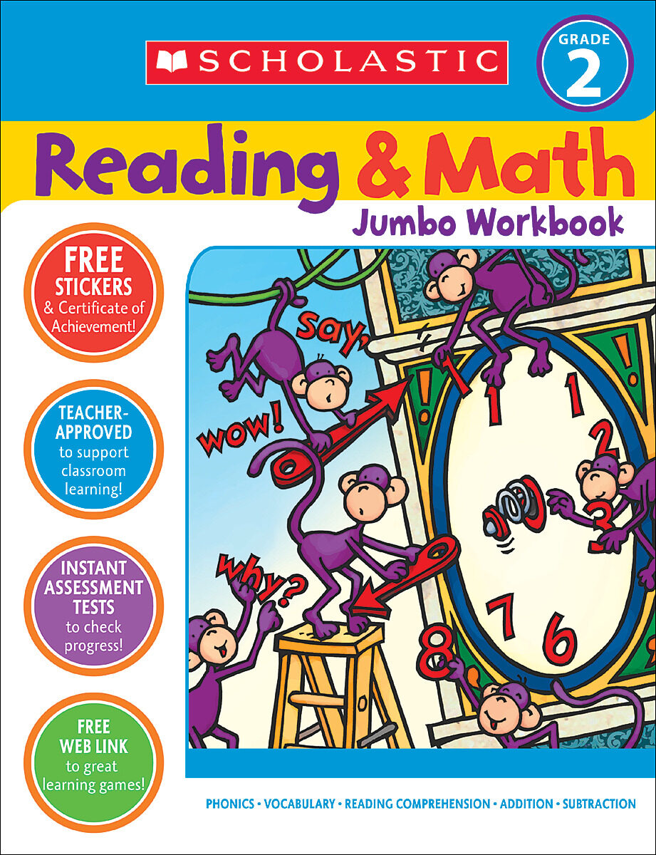 Scholastic Jumbo Workbooks - Reading & Math: Grade 2 (Reading & Math ...