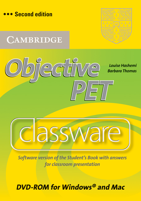 Objective PET Second Edition - Presentation Plus DVD-ROM by Louise Hashemi, Barbara Thomas on ...